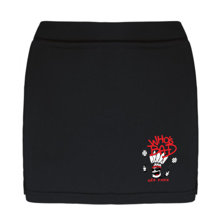 Jupe Personnalisée tennis/ badminton - noire - LES VANS - Comptoir Sports